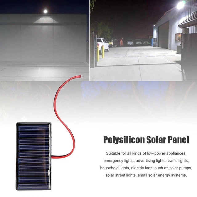 0.3W SOLAR PANEL with Wire Mini Solar System DIY Polysilicon Board ...