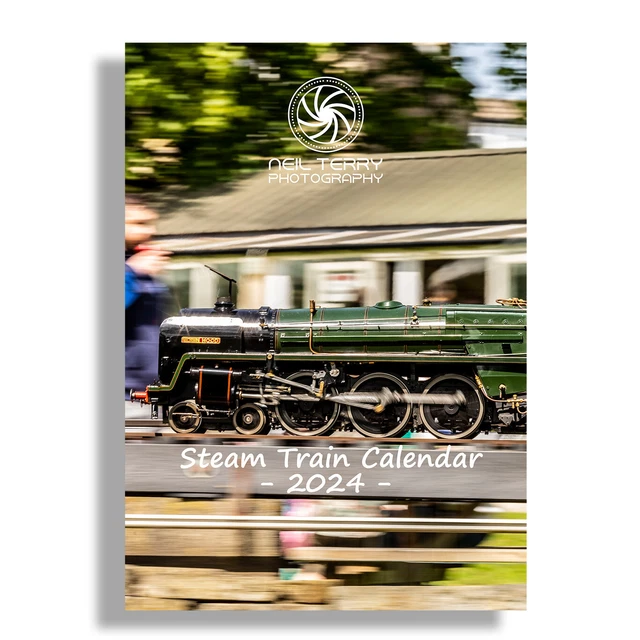 2024 CALENDAR HERITAGE Railway Steam Transport Train Station Platform ...