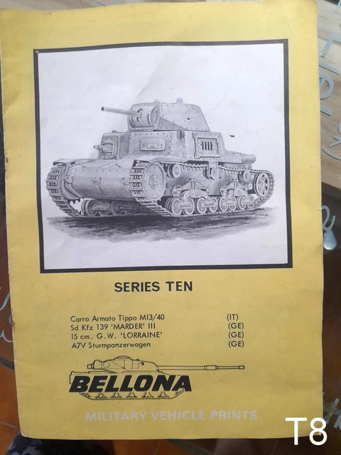 SERIES TEN CARRO armato Tippo sturmpanzerwagen military prints BELLONA ...