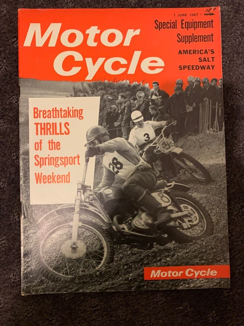 VINTAGE MOTOR CYCLE Magazine June 1967 Bonneville Salt Racers Roland ...