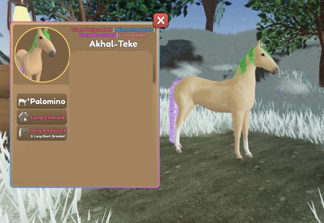 WILD HORSE ISLANDS 🌸 IUH Mismatch Teke Palomino Amethyst Emerald 🌸 Mm £ ...