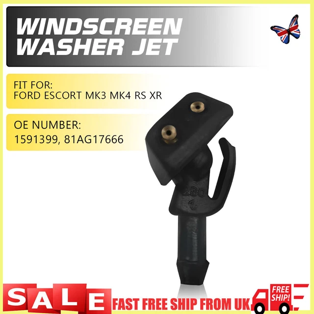 UK FIT FORD Escort Mk3 Mk4 RS XR 1591399 OE Black Windscreen Washer Jet ...