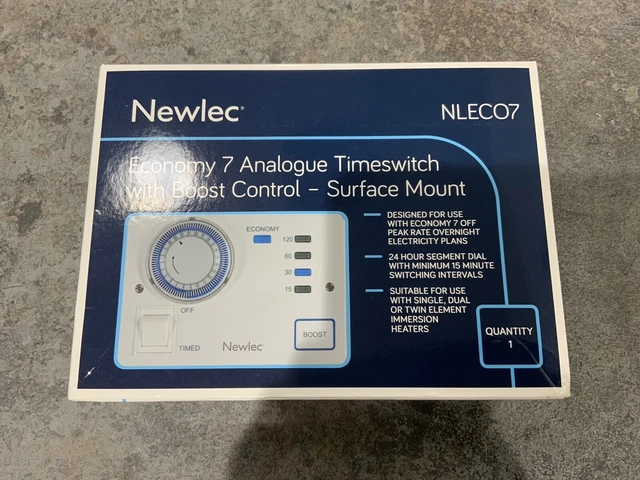 NEWLEC ECONOMY 7 Analogue Timeswitch With Boost Control £45.00 ...