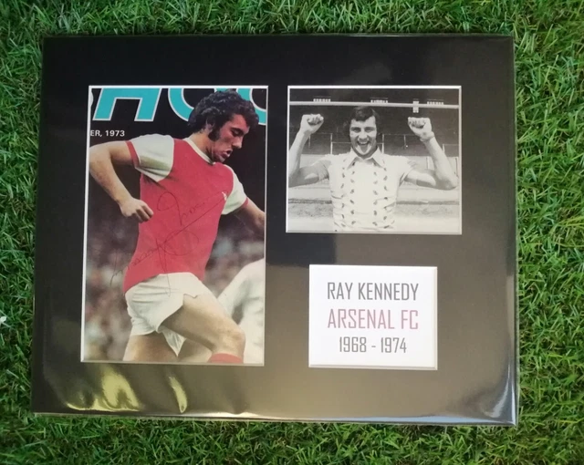 RAY KENNEDY ARSENAL Fc 1971 Fa Cup Winner Signed 10X8 Display Coa Spt ...