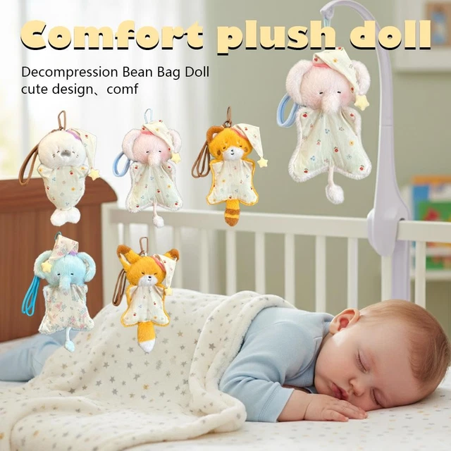 STRESS-RELIEVING BEANBAG DOLL Keychain Soothing Baby Seal Plush ...