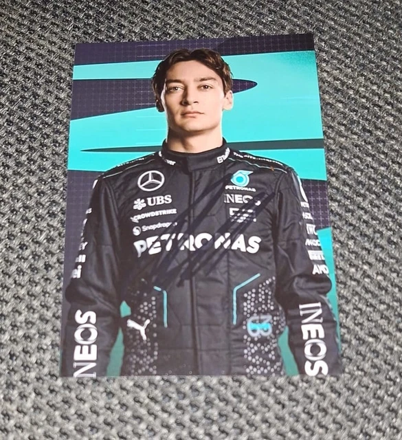 GEORGE RUSSELL # MERCEDES AMG RACING F1 2024 - 6x4 SIGNED PHOTOGRAPH ...