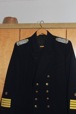 GDR NVA VOLKSMARINE frigate captain service uniform jacket not smoker ...
