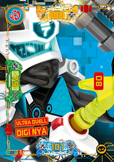 LEGO NINJAGO SERIE 5 Karte Nr. 22 - Ultra Duell Digi Nya - Ultra-Gut vs ...