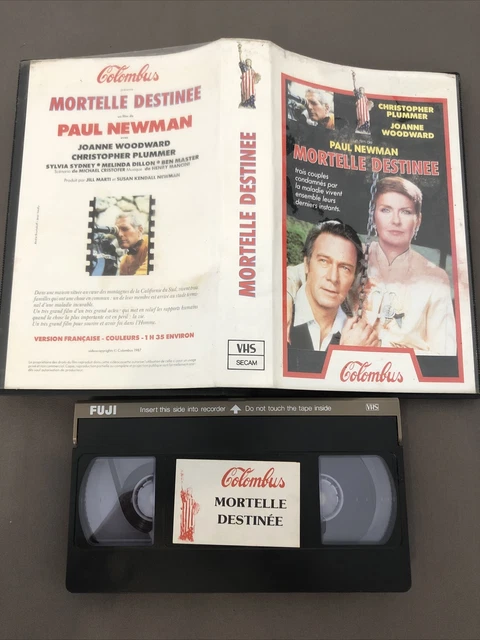 RARE VHS CASSETTE Video K7 MORTELLE DESTINÉE COLOMBUS Paul Newman 1987 ...