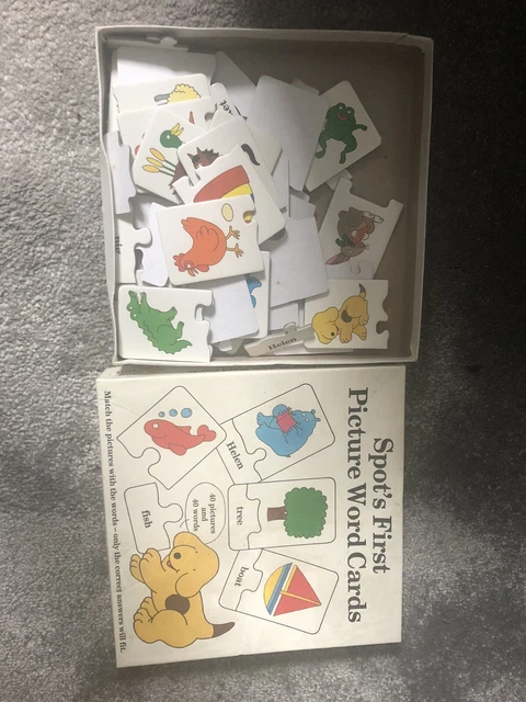 VINTAGE SPOT’S FIRST picture word flash cards pre school 1980's word ...