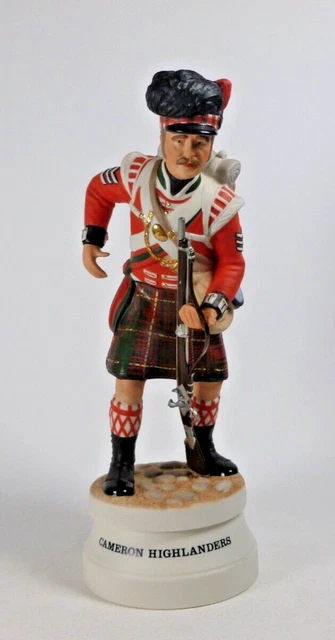 COALPORT MILITARY FIGURE Cameron Highlanders - Battle Of Waterloo £45. ...