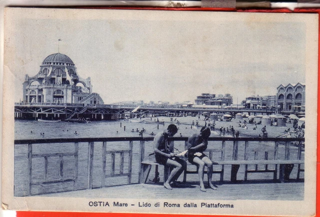 CARTOLINA OSTIA Mare Lido Di Roma Fp Viaggiata 1933 Dalla Piattaforma ...