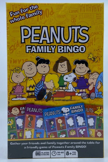 PEANUTS CHARLIE BROWN Snoopy Cartoon Comic Family Bingo Game SEALED EUR ...