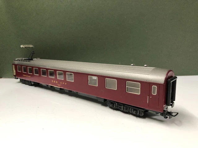 USED LILIPUT 88050 SBB CFF Red Restaurant Coach Carriage HO Gauge £20.00 - PicClick UK