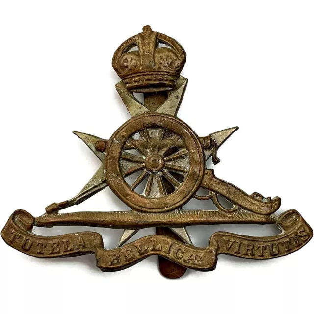ORIGINAL ROYAL MALTA Artillery RMA Maltese Colonial Regiment Cap Badge ...