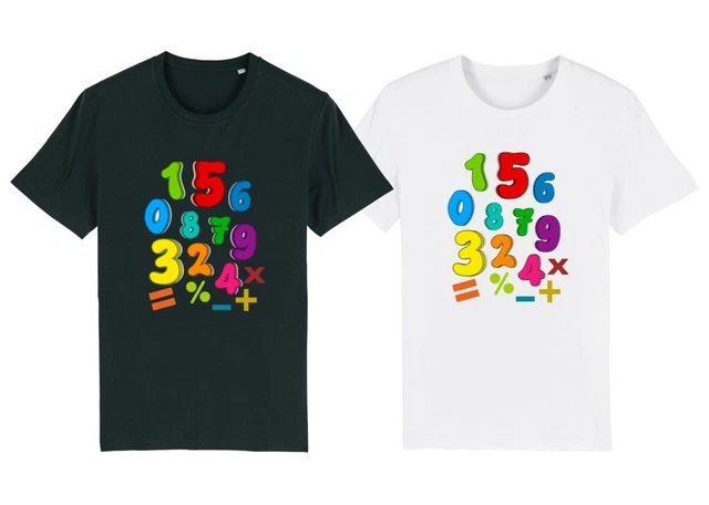 COLOURFUL MATH NUMBERS Day 2023 Maths Symbols School T-shirt T Shirt ...