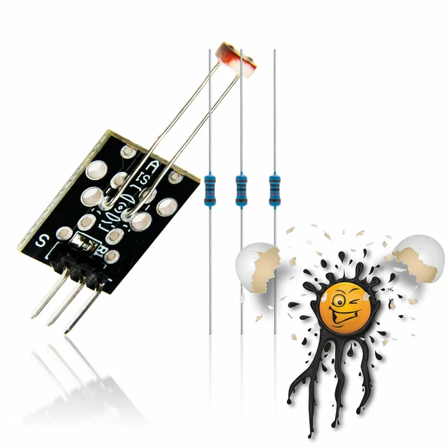 ESP8266 ESP32 ARDUINO KY-018 Light LDR Light Sensor Module 5Vin 3.3Vout ...