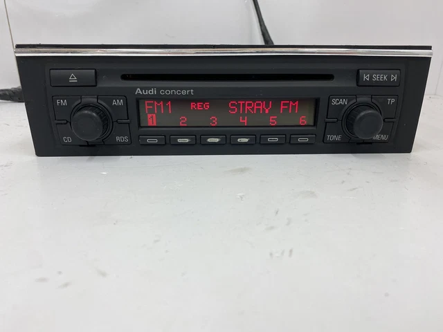 AUDI CONCERT CAR Radio Stereo Head Unit CD Player Black Rds Grundig With Code £69.99 - PicClick UK