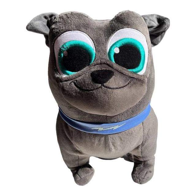 DISNEY JUNIOR PUPPY Dog Pals Bingo Plush Pug Gray Stuffed Animal Blue ...