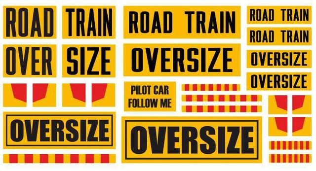 SET 1:32 AUSTRALIEN Oversize Aufkleber Train Freightliner Welly Siku ...