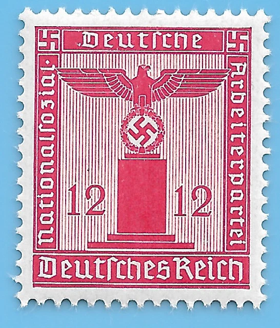 GERMANY WW2 THIRD Reich 1942 Official Swastika 12 Stamp MNH WW2 ERA Mi ...
