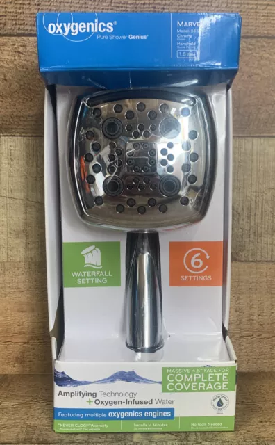 OXYGENICS PURE SHOWER Genius Evolution Oxygen-Infused Waterfall Setting ...