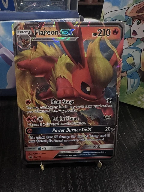 POKÉMON JCG SOLEIL & Lune Flareon GX SM171 étoile noire promo art ...
