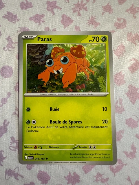 PARAS POKÉMON 151 FR écarlate et violet carte presque neuf EUR 3,00 ...