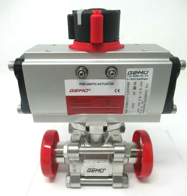 GEMU 741 DOUBLE Agissant Vanne à Boule Pneumatique Déclencheur & Séries ...