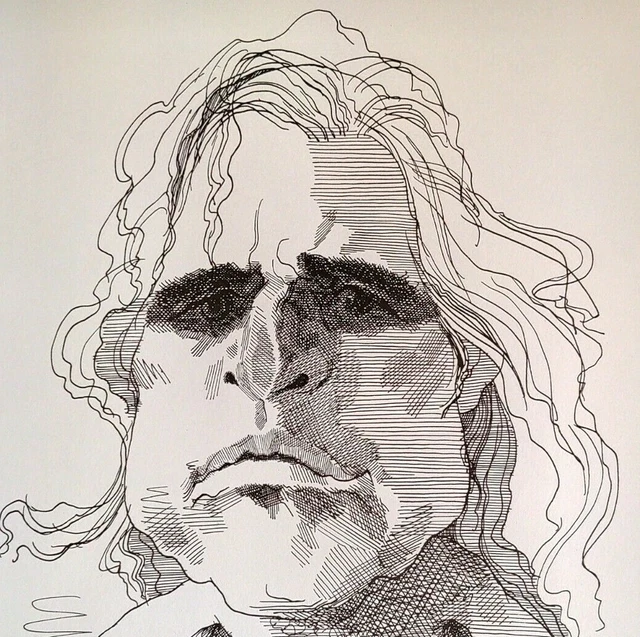 DAVID LEVINE CARICATURE Marlon Brando Actor The Godfather Bookplate Art ...