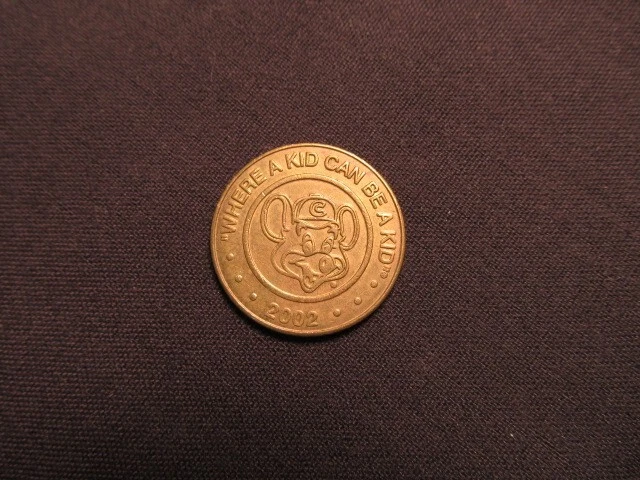 2002 CHUCK E. Cheese Arcade Token - Chucky Cheese Arcade Style Coin ...