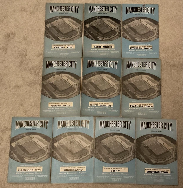 MANCHESTER CITY PROGRAMMES x 10 From Season 1963-1964 £21.50 - PicClick UK
