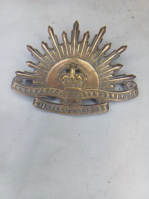 WW1 WW2 ORIGINAL AIF Army Australian Commonwealth RISING SUN Slouch Hat ...