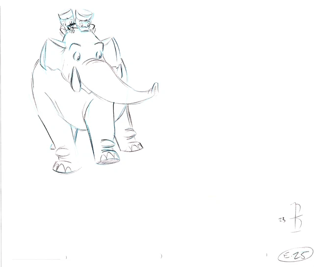 DUCKTALES WALT DISNEY Rough Production Animation Cel Zeichnung 1987 ...