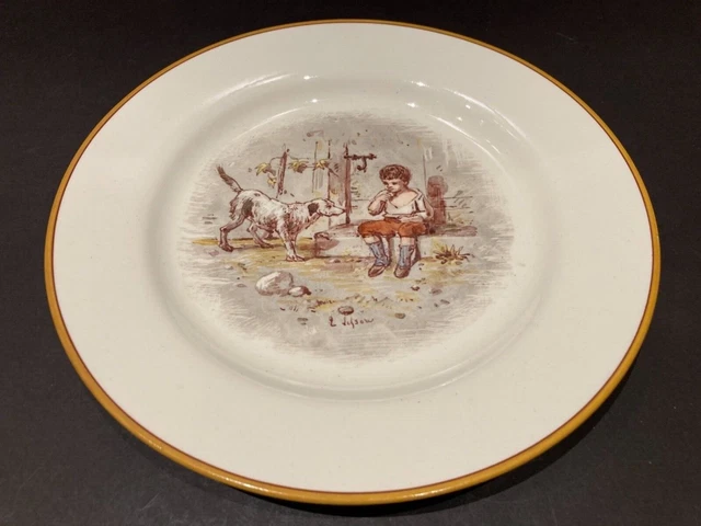 CA.1865 EMILE LESSORE Decorated Wedgwood Queen's Ware Plate £195.00 ...