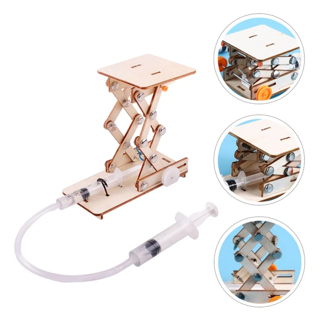 WOOD HYDRAULIC LIFT Model Mechanical Kits Childrens Toy Lifts £8.18 ...