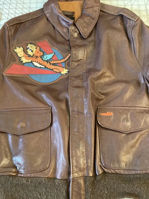 VESTE DE VOL A2 Avirex Avg Trucs Droits Tigres Volants Sang Chit ...