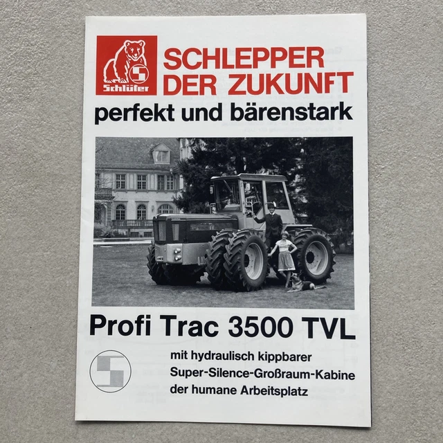 ORIGINAL PROSPEKT SCHLÜTER Profi Trac 3500 TVL 8 Seiten Schlepper ...