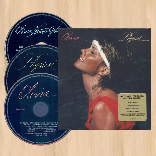 OLIVIA NEWTON-JOHN PHYSICAL (40th Anniversary) LIMITED EDITION 2CD+DVD ...