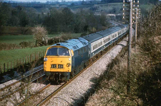 SLIDE BR BRITISH Railways Diesel Loco Class 52 Western D1048 ...