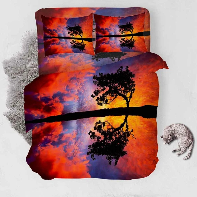 AUSPICIOUS SKY 3D Printing Duvet Quilt Doona Covers Pillow Case Bedding ...