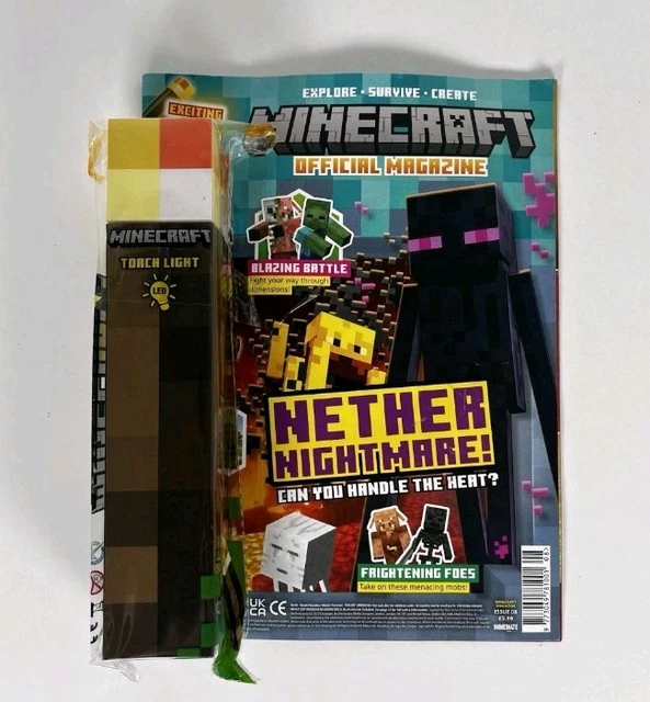 MINECRAFT OFFICIAL MAGAZINE With LED Torch Light #8 2025 Explore ...