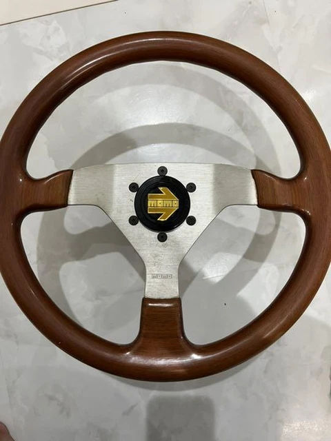 RARE MOMO MOMO wood steering wheel 1984 EUR 246,23 - PicClick FR