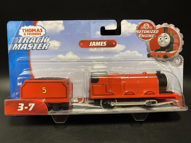 THOMAS & FRIENDS Trackmaster Motorized James Train Engine Coal Tender ...