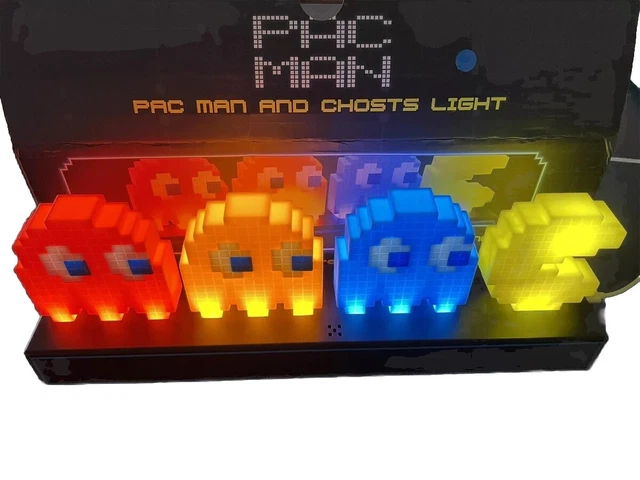 GHOSTS CHASING PAC Man Retro Gaming Night Light Collectible Flash Sound ...