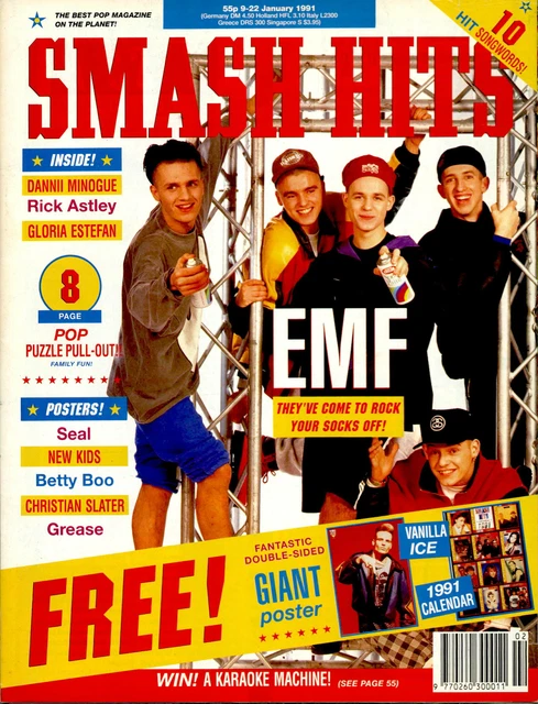 SMASH HITS 1991 Dannii Minogue Blur Rick Astley Nkotb Seal Kylie Emf £ ...