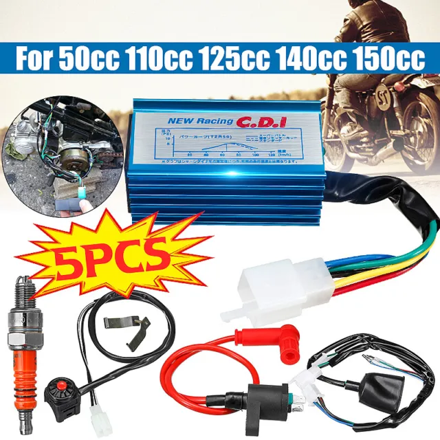 POUR QUAD ATV 50/70/110/125cc Quad ATV CDI Bobine D'allumage Faisceau de Câblage EUR 24,91 ...
