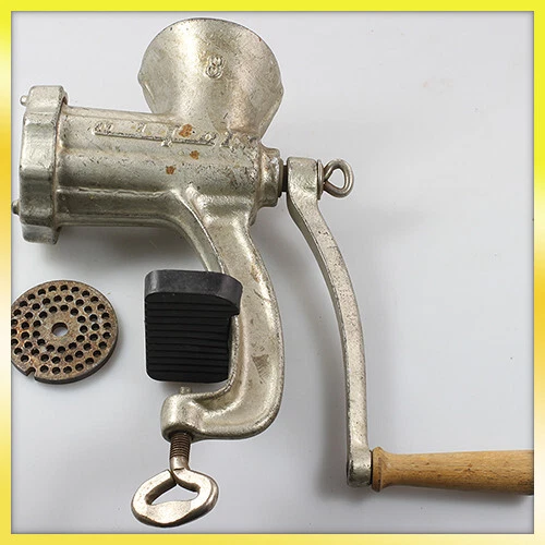 COLLECTABLE VINTAGE OLD table ALFA 8 Meat Grinder Mincer steel machine ...
