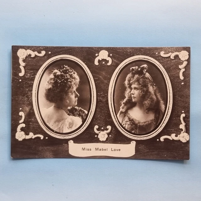 EDWARDIAN ACTRESS POSTCARD Real Photo C1905 Miss Mabel Love Hair Bow Neckline £6.95 - PicClick UK