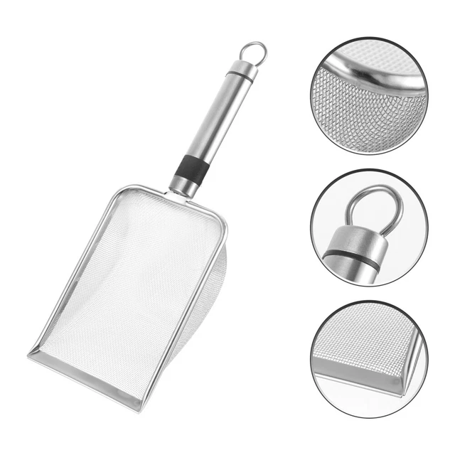 STAINLESS STEEL SAND Reptiles Mesh Scoop Beach Shovels Trash Can £9.08 ...